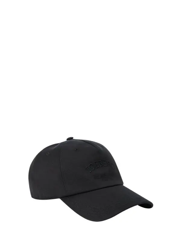 Iceberg Logo Cap - Black