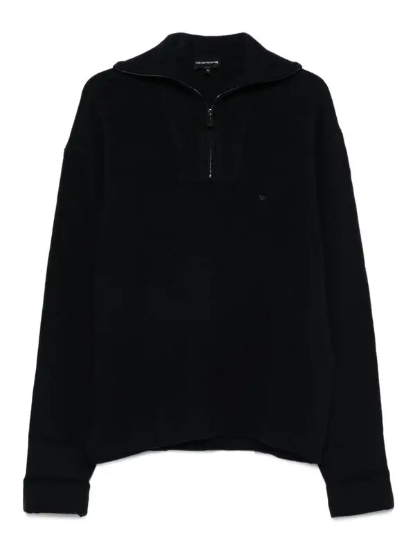 Emporio Armani Wool Turtle-neck Jumper - Blue