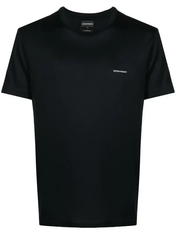 Emporio Armani Logo Cotton Blend T-shirt - Blue