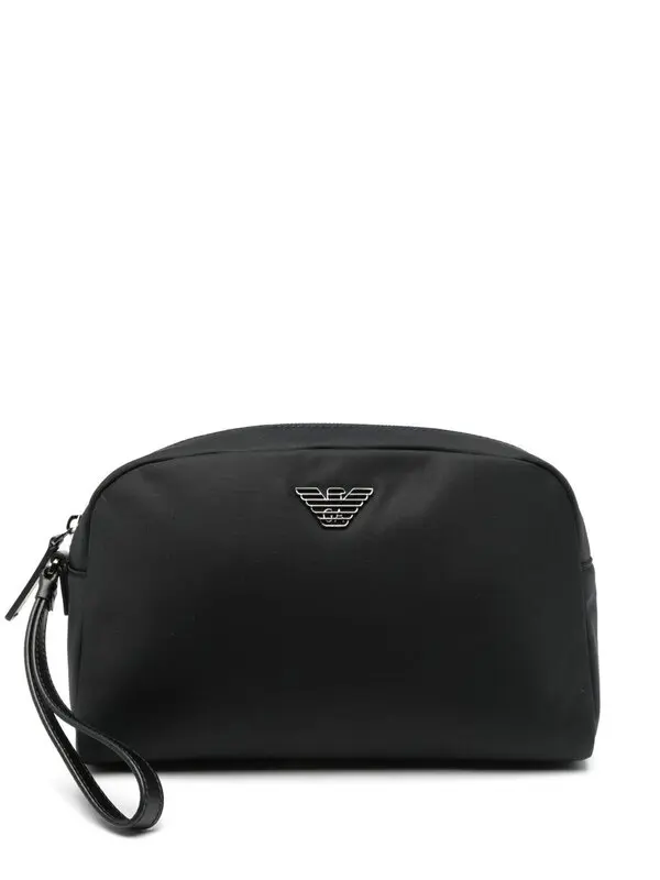 Emporio Armani Nylon Washbag - Black