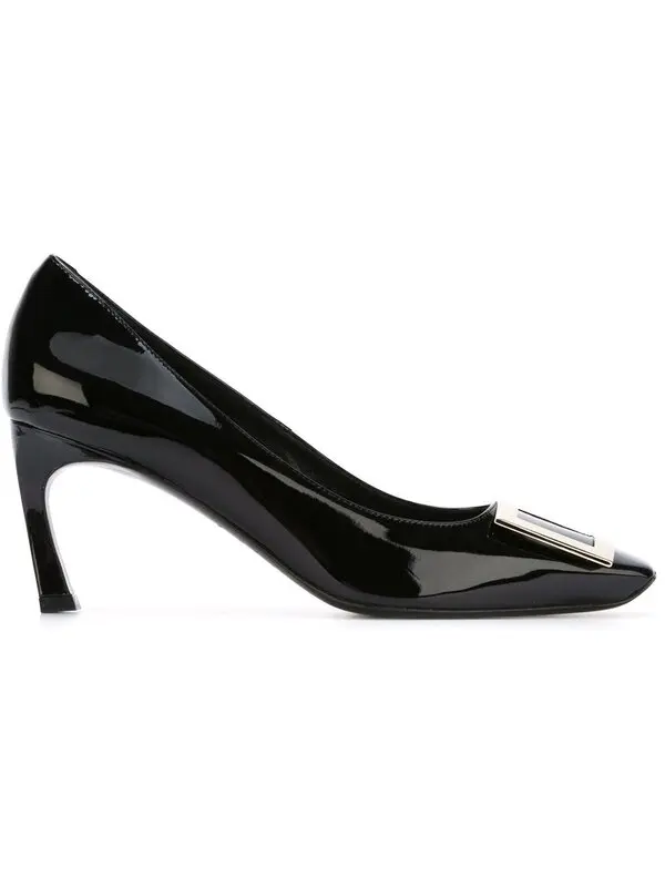 ROGER VIVIER Trompette Leather Pumps - Black