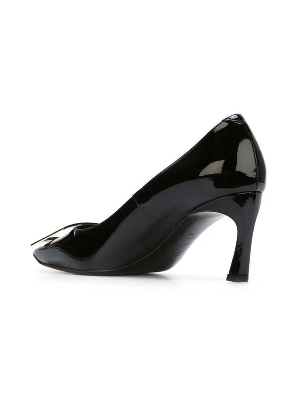 ROGER VIVIER Trompette Leather Pumps - Black