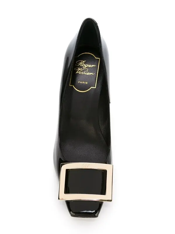 ROGER VIVIER Trompette Leather Pumps - Black