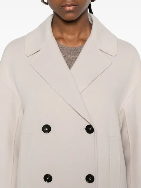 Max Mara Wool Double-breasted Coat - Beige