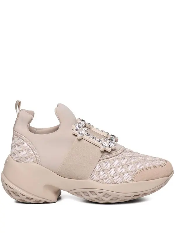 ROGER VIVIER Viv Run Buckle Sneakers - Beige
