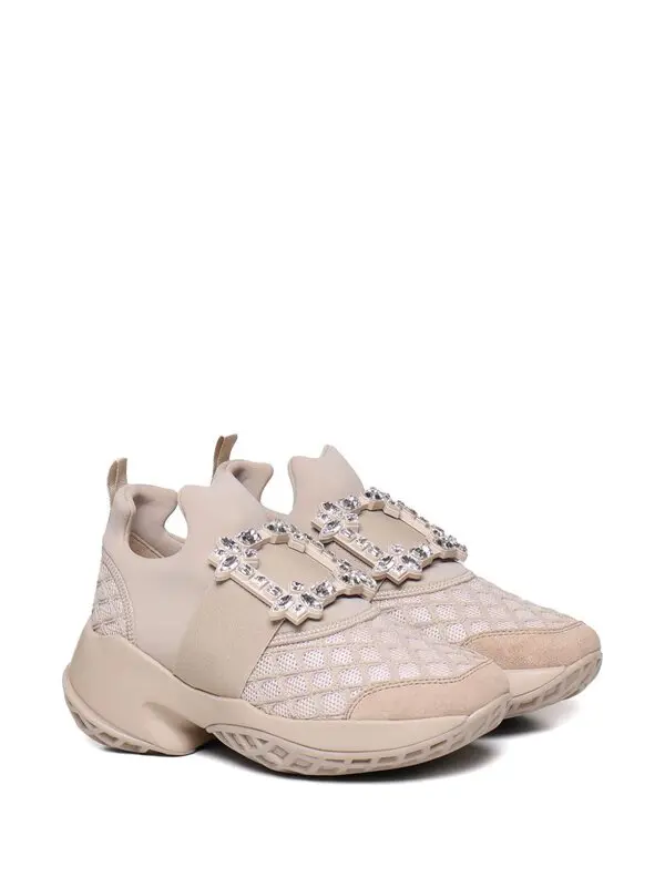 ROGER VIVIER Viv Run Buckle Sneakers - Beige