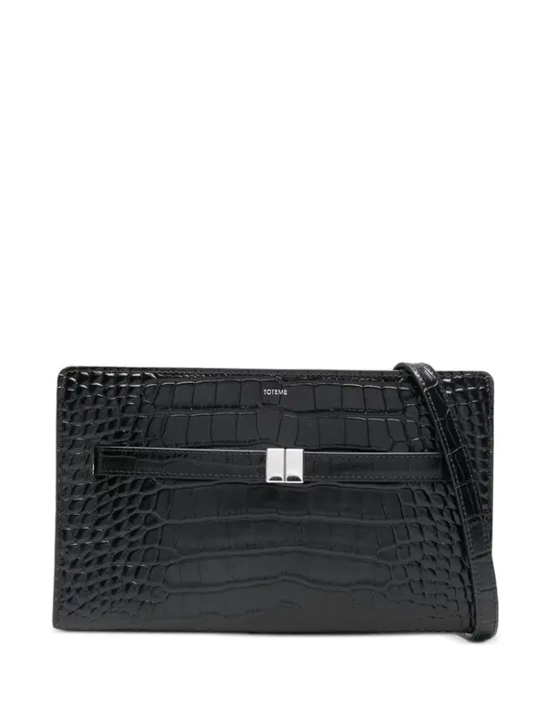 TOTEME Leather Mini Crossbody Bag - Black