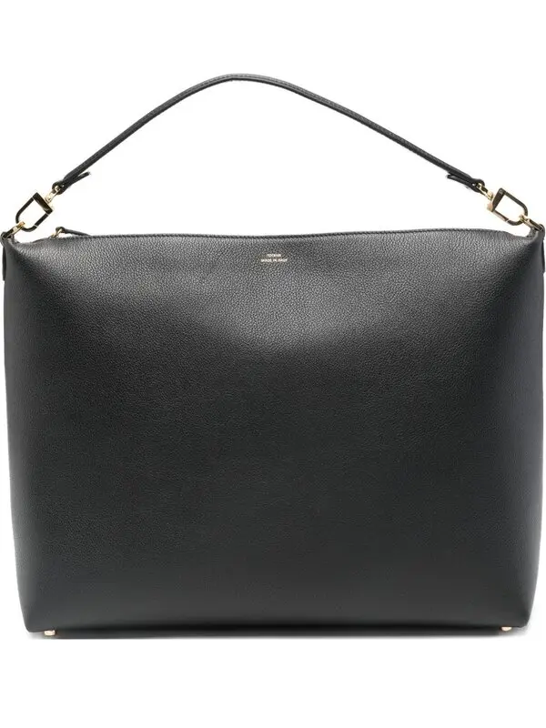 TOTEME Medium Leather Tote Bag - Black
