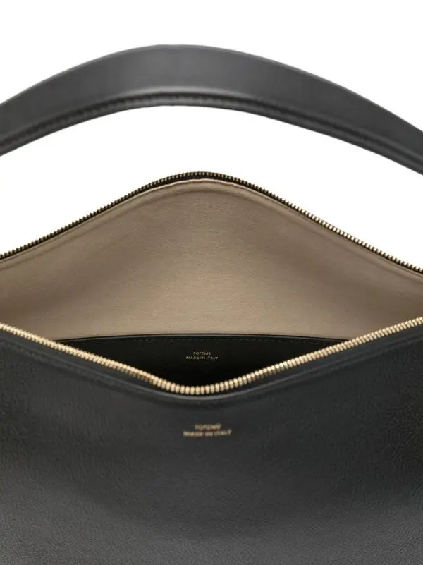 TOTEME Medium Leather Tote Bag - Black