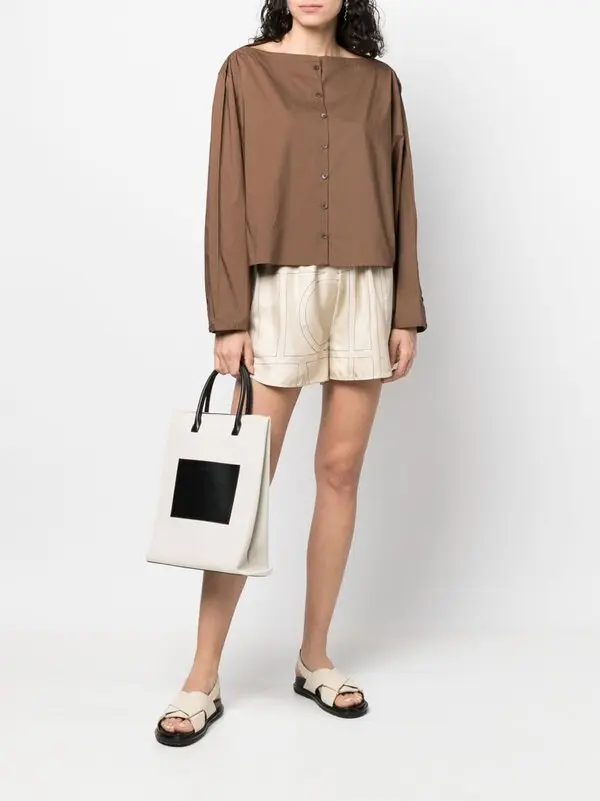 TOTEME Silk Pajama Shorts - White