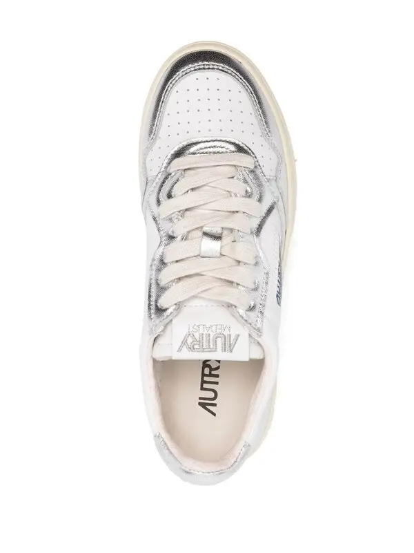 AUTRY Medialist Low Leather Sneakers - Silver