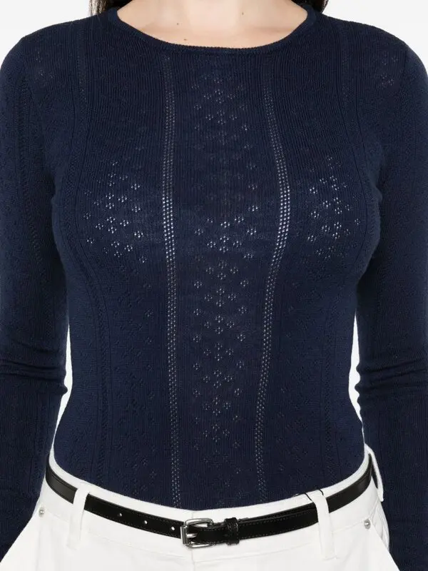 HERSKIND Wool Crewneck Sweater - Blue