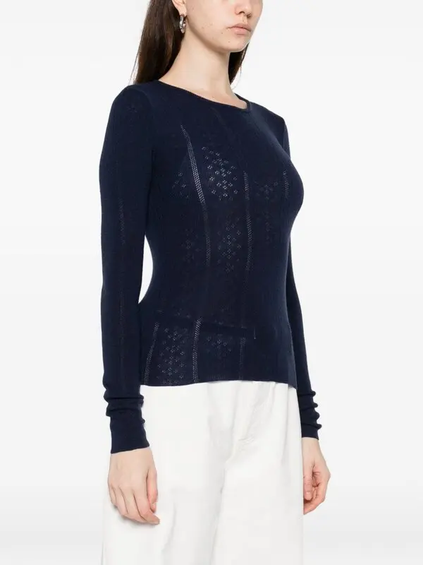 HERSKIND Wool Crewneck Sweater - Blue
