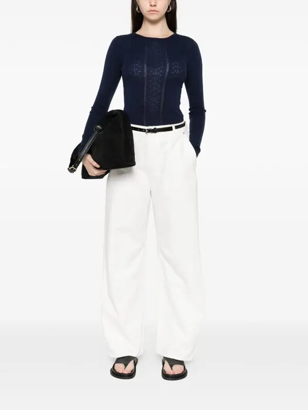 HERSKIND Wool Crewneck Sweater - Blue