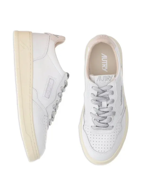 AUTRY Medialist Low Leather Sneakers - Silver