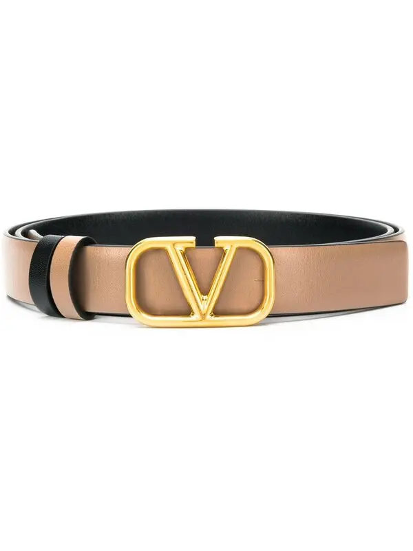 Valentino Garavani Leather Vlogo Belt - Pink