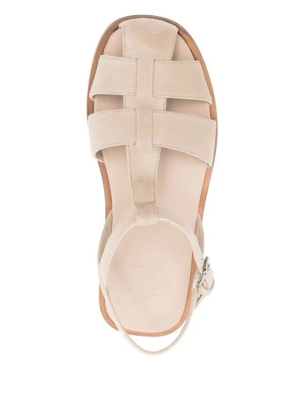 Church's Suede Leather Cage Sandals - Beige