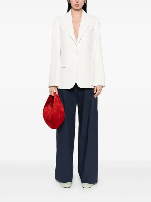 PAROSH Cotton Wide-leg Trousers - Blue