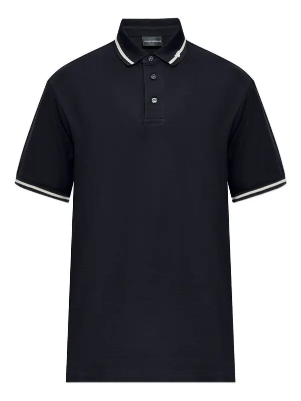 Emporio Armani Cotton Polo Shirt - Blue