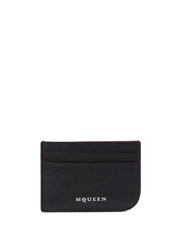 Alexander McQueen Sling Leather Card Case - Black