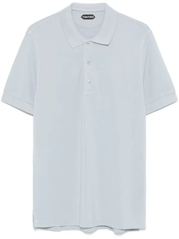TOM FORD Pique Polo - Blue