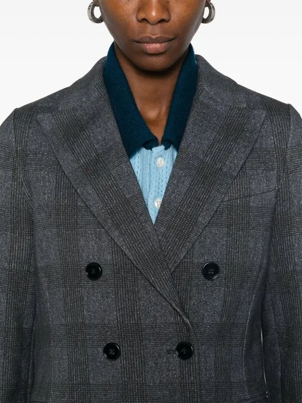 CIRCOLO 1901 Cotton Blend Double-breasted Jacket - Blue