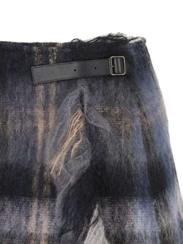 Loewe Wool Blend Mini Skirt - Blue