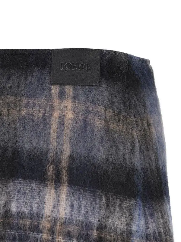 Loewe Wool Blend Mini Skirt - Blue
