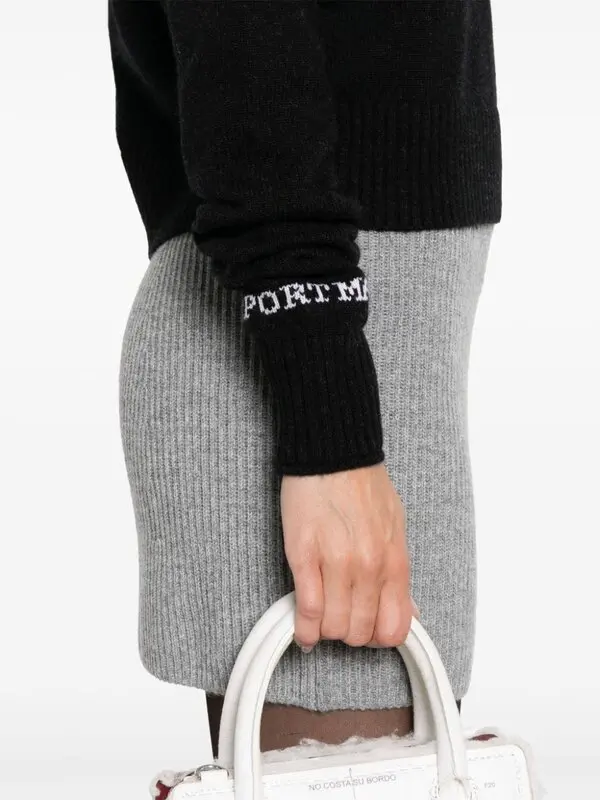 Sportmax Wool-cashmere Crewneck Sweater - Black