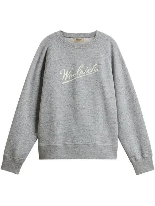Woolrich Logo Cotton Sweatshirt - Grey