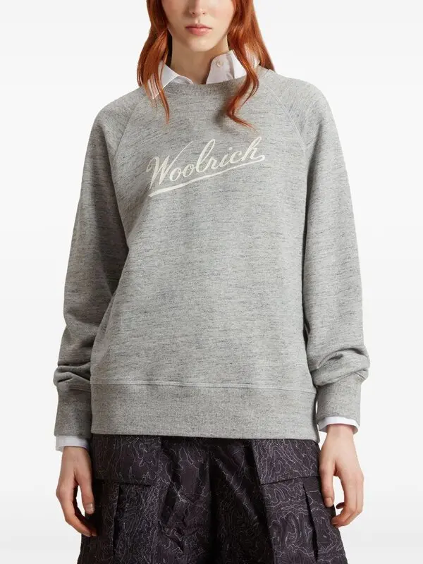 Woolrich Logo Cotton Sweatshirt - Grey