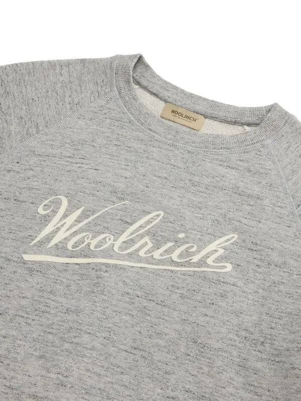 Woolrich Logo Cotton Sweatshirt - Grey