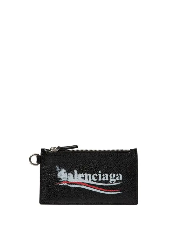 Balenciaga Leather Card Case - Black