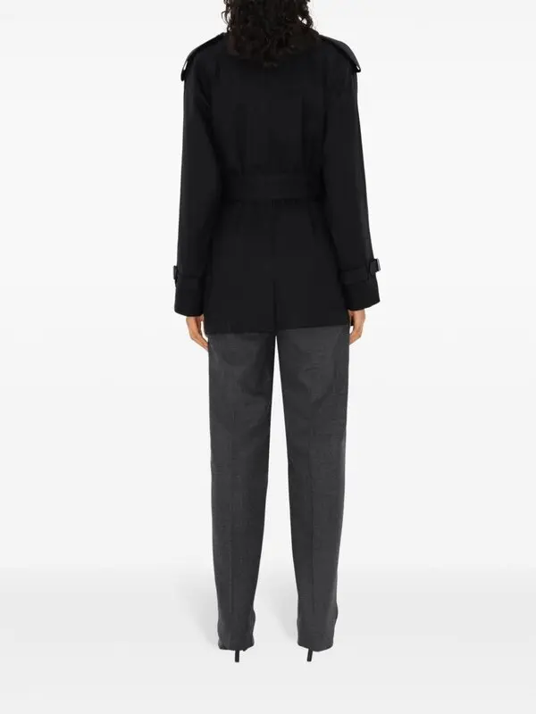 Burberry Cotton Trench Coat - Black