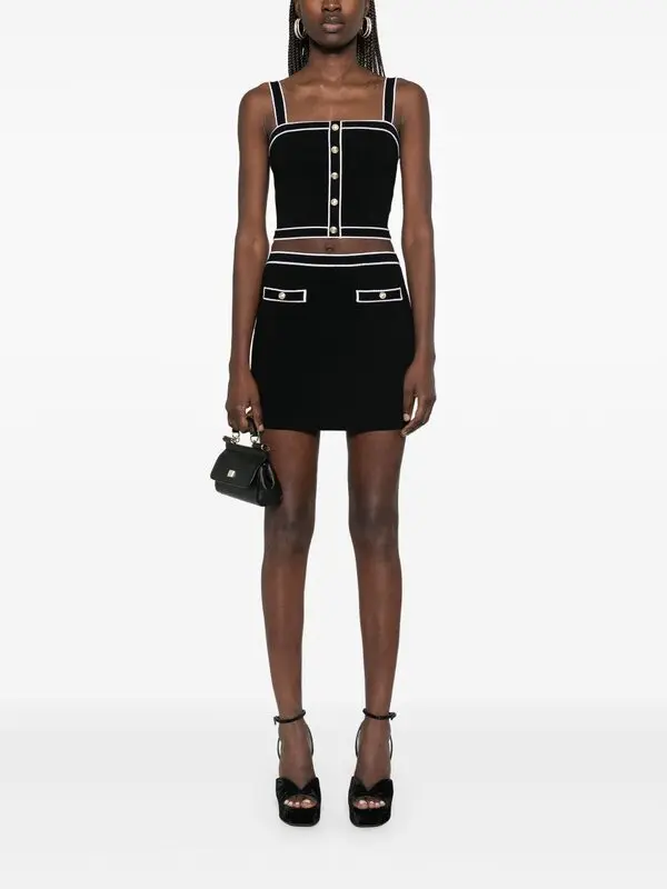 Alice + Olivia Cotton Mini Skirt