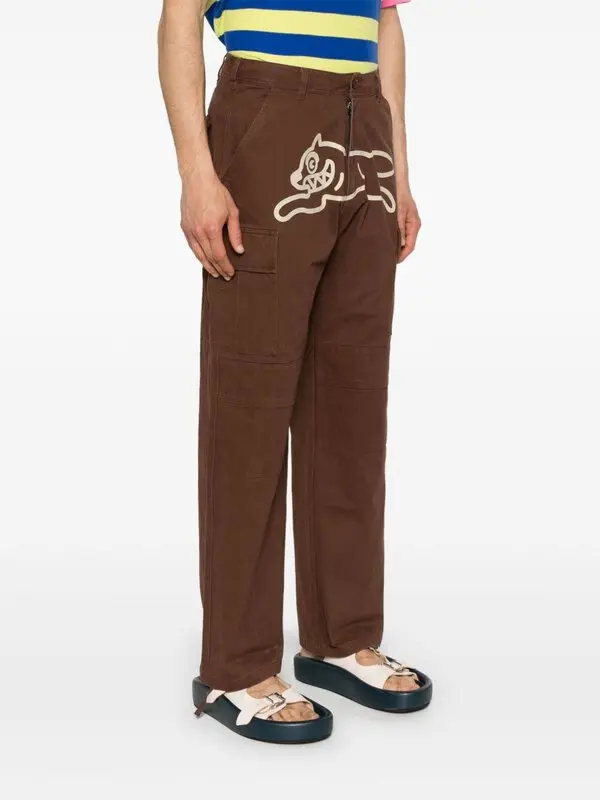 ICECREAM Running Dog Cargo Trousers - Brown