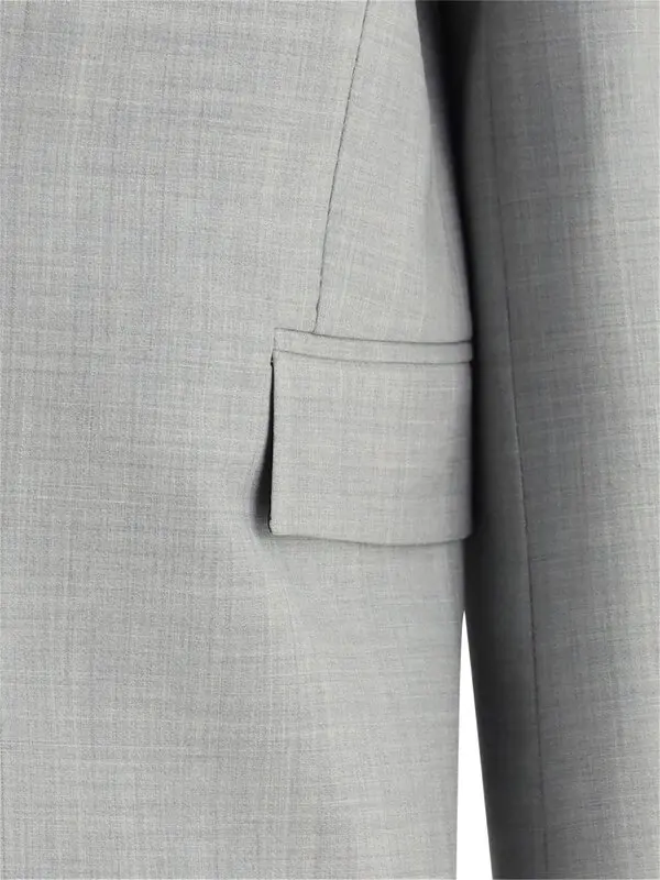 Loewe Wool Single-breasted Jacket - Grey
