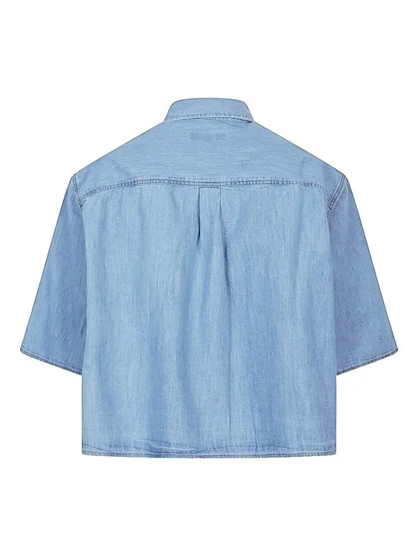 SOSUE Denim Cotton Shirt - Sky Blue