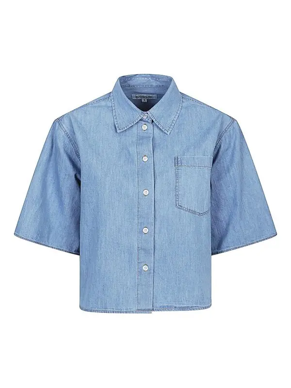 SOSUE Denim Cotton Shirt - Sky Blue