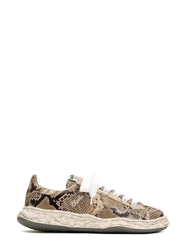 Mihara Yasuhiro Sneakers With Snakeskin Effect - Beige