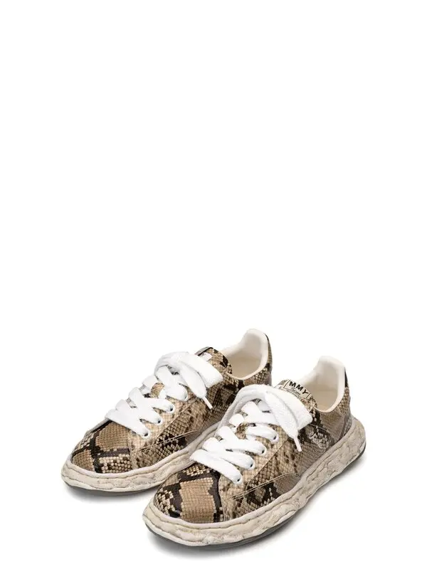 Mihara Yasuhiro Sneakers With Snakeskin Effect - Beige