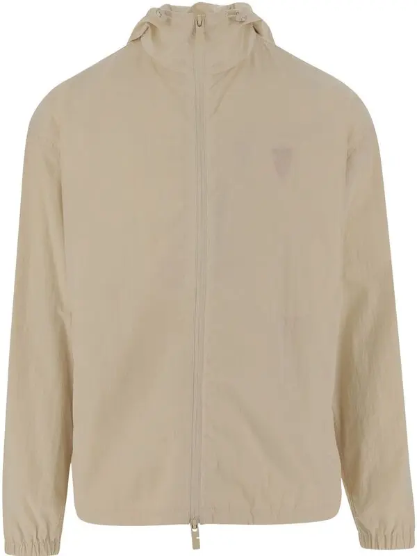 Burberry Nylon Jacket With Drawstring Hood And Equestrian Knight Motif