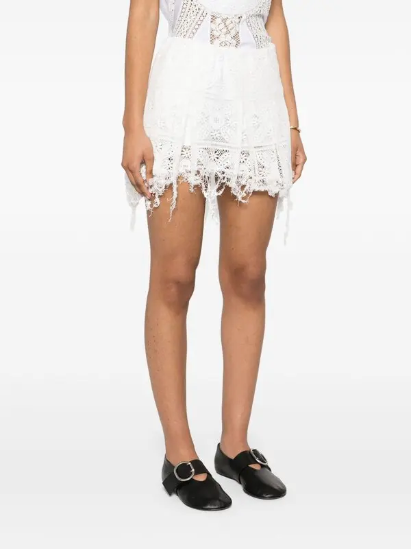 Loewe Cotton Mini Skirt - White