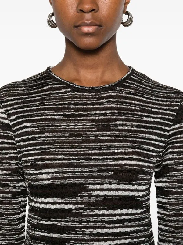 Missoni Wool Blend Crewneck Sweater - Brown