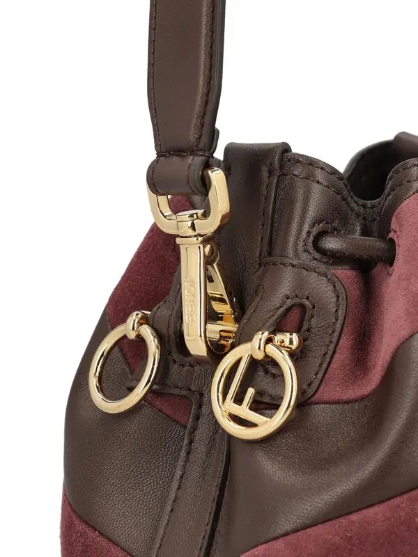 Fendi Mon Tresor Mini Leather Bucket Bag - Brown