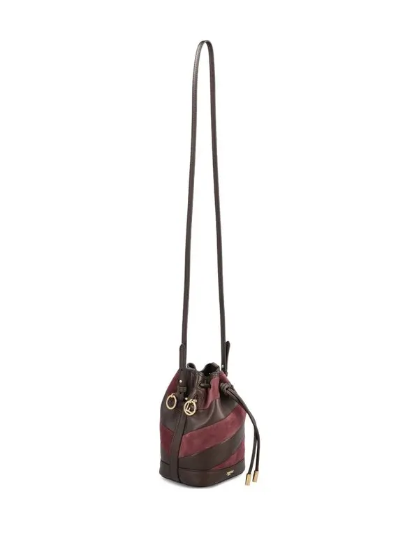 Fendi Mon Tresor Mini Leather Bucket Bag - Brown