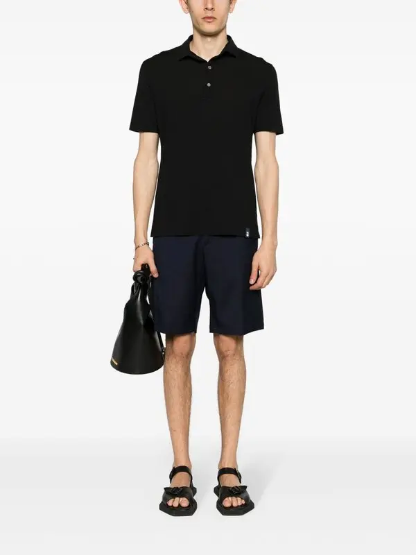 DRUMOHR Cotton Polo Shirt - Black