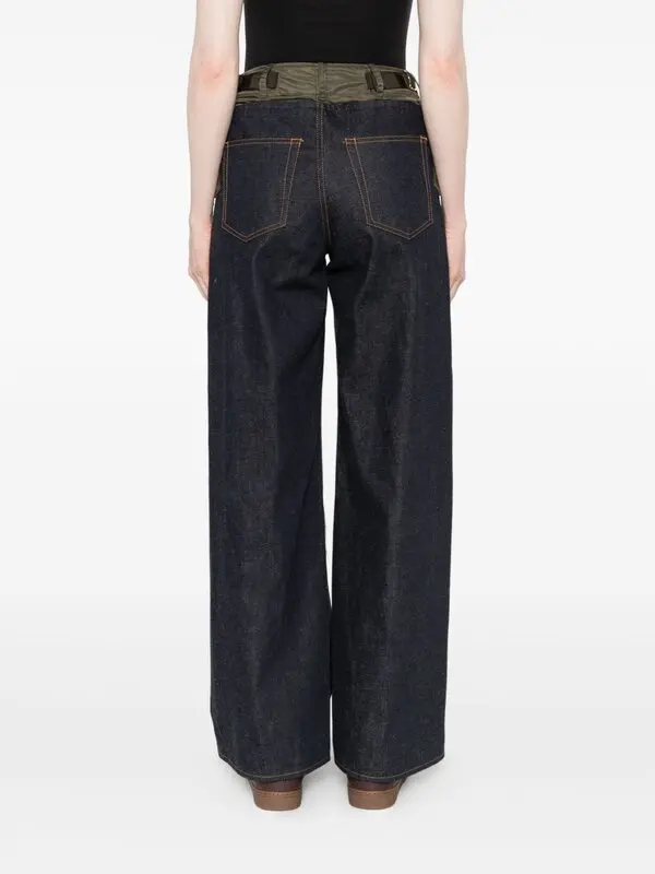 Sacai Denim Cotton Jeans - Blue