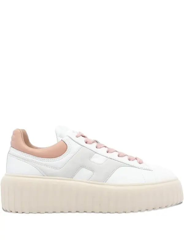 Hogan H-stripes Leather Sneakers - Pink