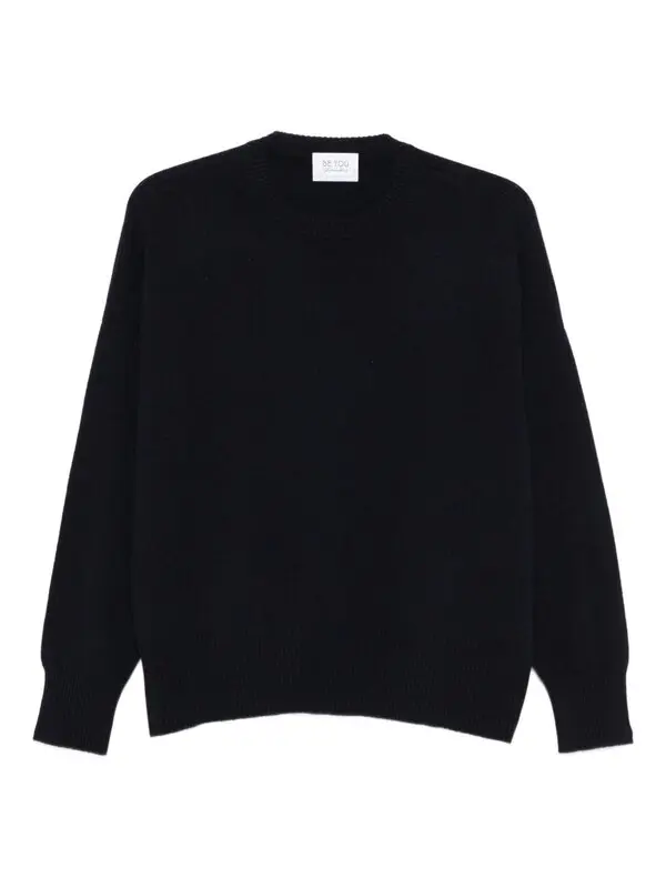 BEYOU Cashmere Crewneck Sweater - Blue